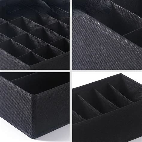 ᐉ Органайзери для білизни 4 шт Чорний 10416032 • Краща ціна в Києві Україні • Купити в Епіцентр