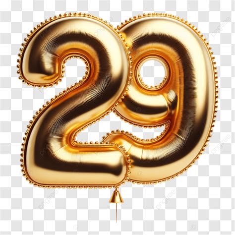 Globo Dorado Numero 29 Png Dibujos Oro Globo Número 29 Png Imagen