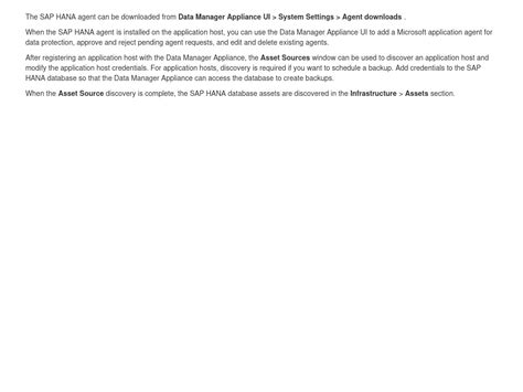 Discovering Sap Hana Databases Dell Powerprotect Data Manager