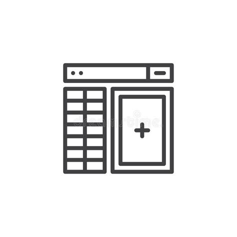 Database Management Outline Icon Stock Vector Illustration Of Icon