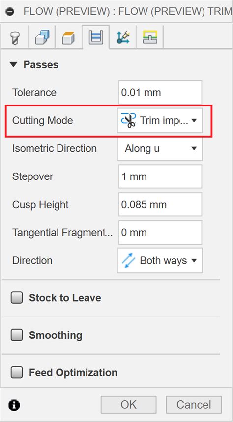 Solved Flow Preview Milling Air When Selecting Bottom Height