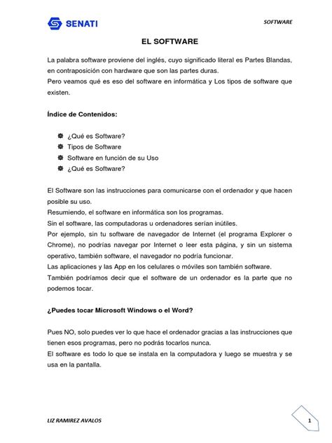 el software pdf software de la aplicacion software