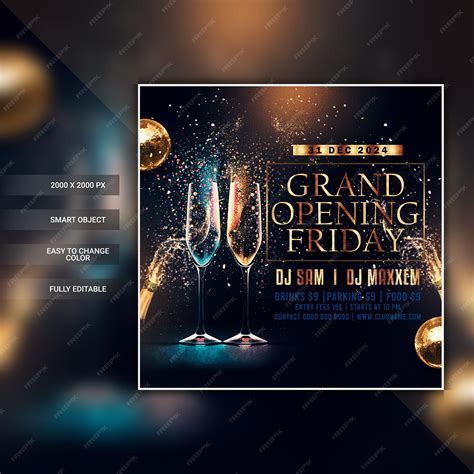 Grand Opening Social Media Post Premium Psd