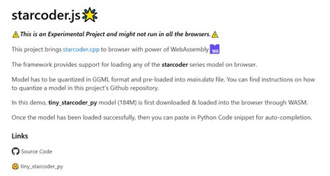 Introducing Starcoderjs Web Browser Port Of Starcodercpp Rlocalllama