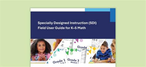 Specially Designed Instruction Sdi Field User Guide For Bluebonnet