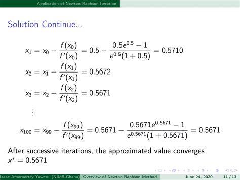 Newton Raphson Iterative Method Pdf Physics Science