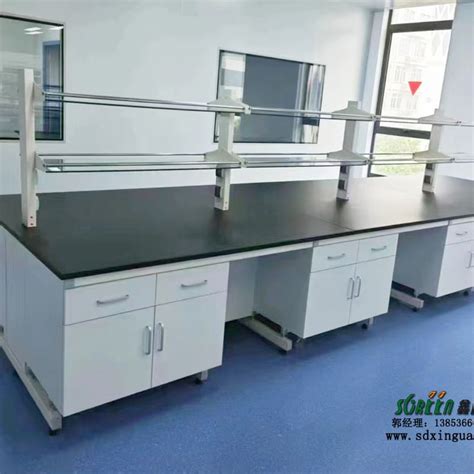 钢木化验室操作试验台仪器桌子工作台带水池槽边台