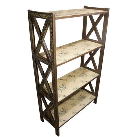 Етажерка оливки коричневий 4 полиці масив дерева 70х120х30 см — ціна 5248 грн у каталозі