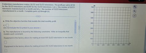 Solved A Television Manufacturer Makes Qled And Oled Televisions The