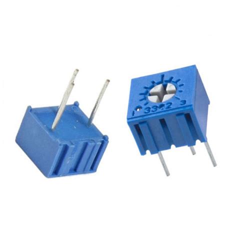 2pcs Small 3386 103 10k Ohm Square Shape Potentiometer 3 Pin Leads 10k 103 1 2w Potentiometer