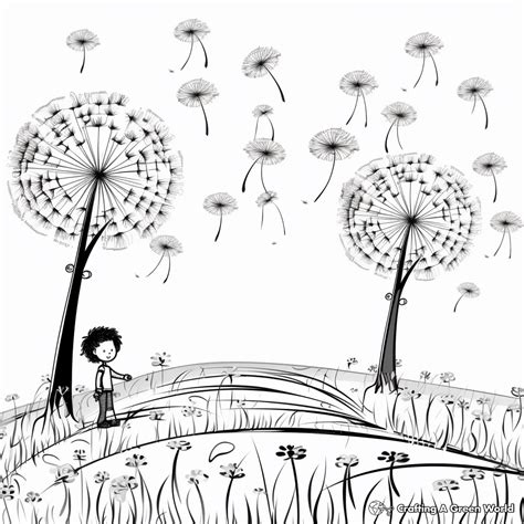 Dandelion Coloring Pages Free And Printable