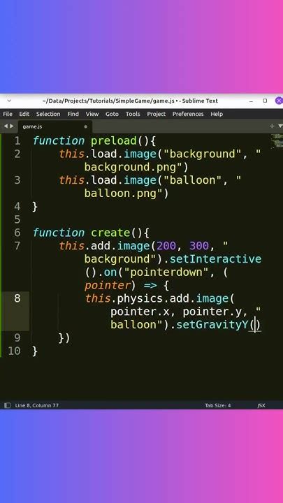 Programming A Javascript Game In 1 Minute Using Phaser Speed Coding Youtube