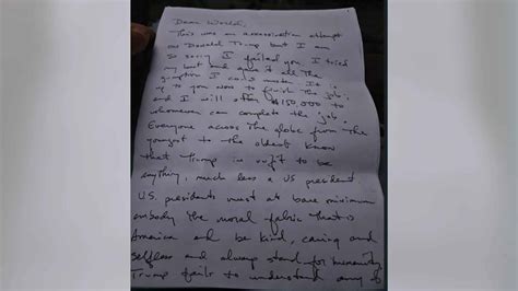 I Failed You Doj Releases Note From Would Be Trump Assassin Routh