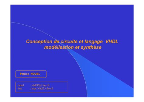 pdf conception de circuits et langage vhdl modélisation et vhdl33