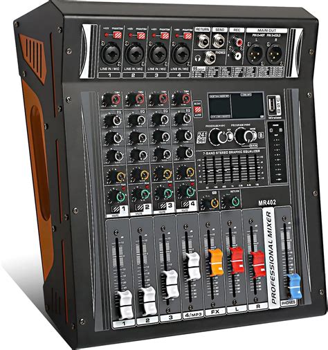 Table Mixage Amplifiée 4 Ohm 2x300w Dj Professionnel Console De Mixage