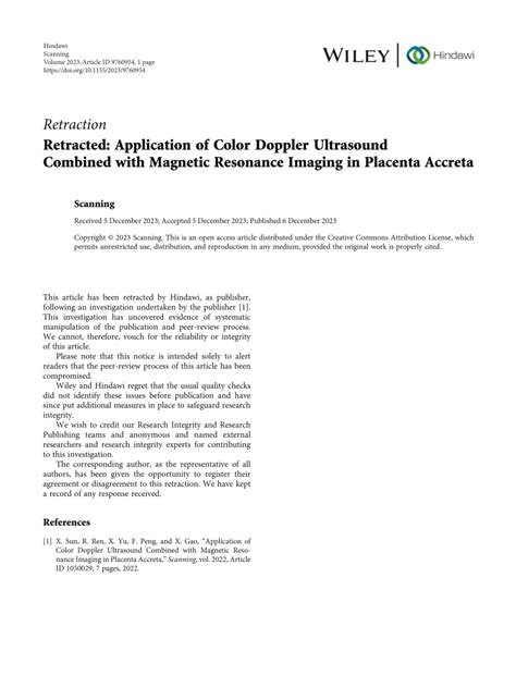 PDF Retracted Application Of Color Doppler Ultrasound Combined With Magnetic Resonance