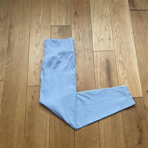 Pink Victorias Secret Blue Leggings Size Medium Depop
