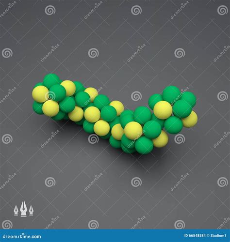 3d Molecule Structure Futuristic Technology Style 3d Vector Stock