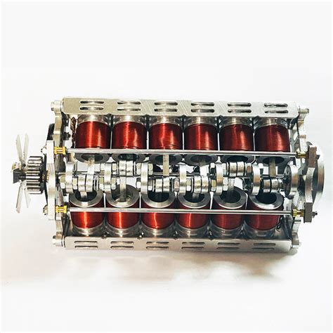Metal V12 Brushless Electromagnetic Engine Model Technology Toys For 1