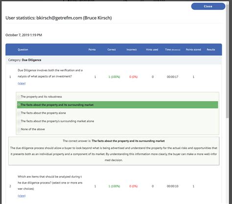 How Do I Review My Individual Question Results On A Quiz And See The Answer Explanations Refm