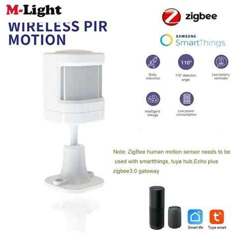 Mini Battery Powered ZigBee 3 0 Smart Motion Sensor Detector PIR Work With ZigBee Alexa Echo