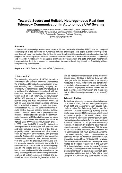 Pdf Towards Secure And Reliable Heterogeneous Real Time Telemetry Communication In Autonomous