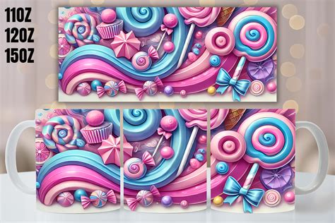 Colorful Candy Wrap 11oz 12oz 15oz Graphic By Fusion Glitch · Creative Fabrica