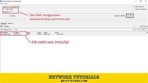 Cara Login Mikrotik Winbox Neicy Techno