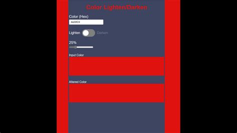 Github Arzucanercolor Lighten Darken Tool This Tool Allows You To