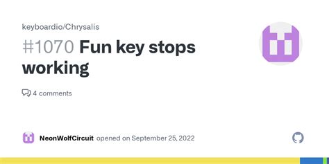 Fun Key Stops Working · Issue 1070 · Keyboardiochrysalis · Github