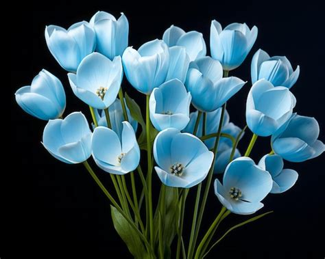 Tulips Color Light Blue