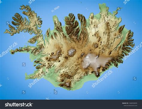 Topographic Map Of Iceland