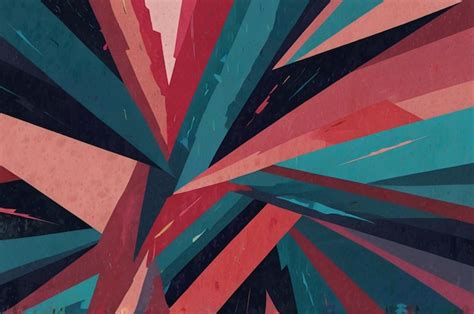 Abstract Geometric Pink And Blue Lightning Bolt Pattern Premium Ai Generated Image