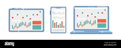 Devices With Diagrams And Charts Semi Flat Colour Vector Object Stock Vector Image And Art Alamy