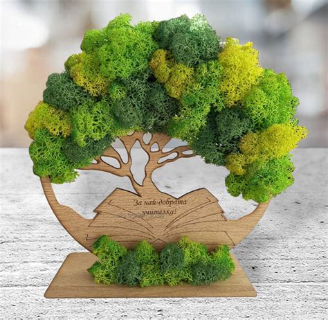 Подарък за учителка със скандинавски мъх Друго ръчна изработка Ръчно изработени ”За на