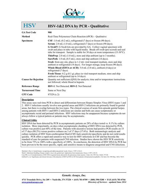 Pdf Hsv Hsv 1and2 Dna By Pcr 900 Hsv Pdf
