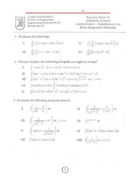 Calculus Ii Exercises Pdf