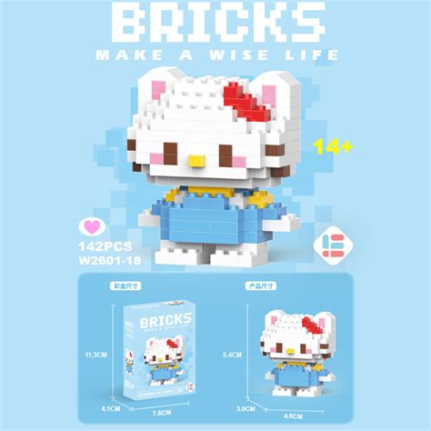 3d Mini Building Block Cute Character Model Nano Block Cartoon Block