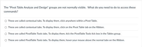 Answered The Pivot Table Analyze And Design Bartleby
