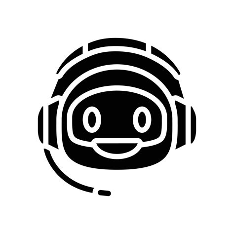 Character Chat Bot Glyph Icon Vector Illustration 20376572 Vector Art