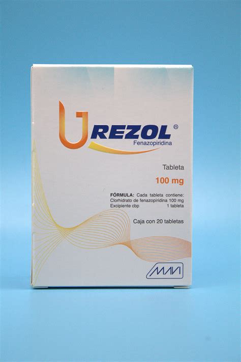 Urezol Fenazopiridina 100mg 20 Tabletas Farma Gen