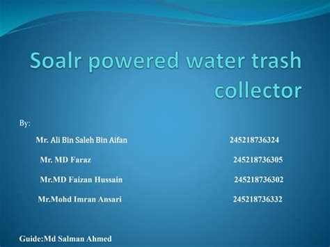 Pond Cleaning Using Wifi Based Android App Pptx Science