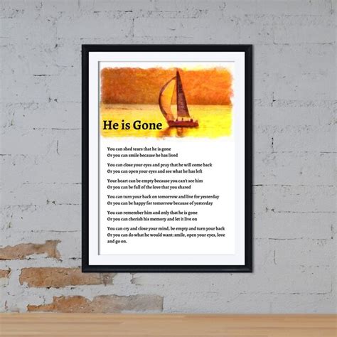 He Is Gone Printable Etsy