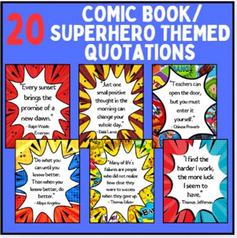 Motivational And Inspirational Quotes Posters Comic Book Superhero