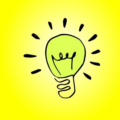 Premium Vector Hand Drawn Light Bulb Icons With Concept Of Idea