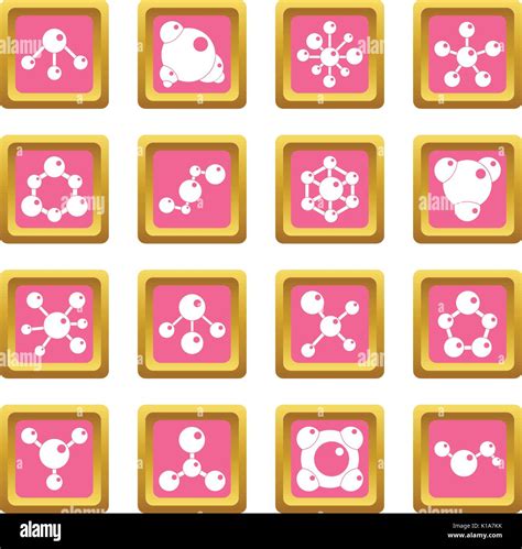 Molecule icons pink Stock Vector Image & Art - Alamy