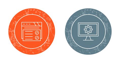 Web Browser And Monitor Screen Icon Vector Art At Vecteezy
