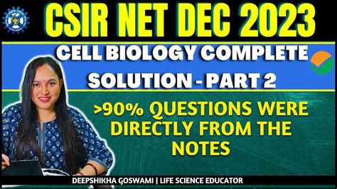 Csir Net Dec2023cell Biology Pyqs With Detailed Solution 02