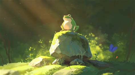 Artstation Ghibli Style Frog Animation Blender Animation Source