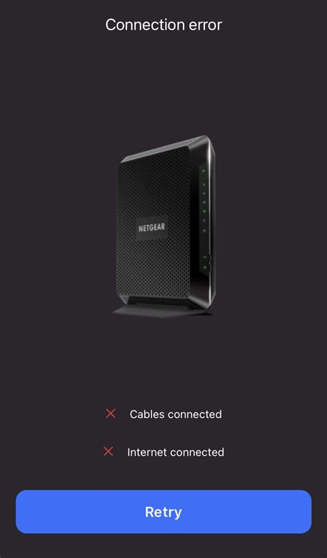 connectivity error r netgear